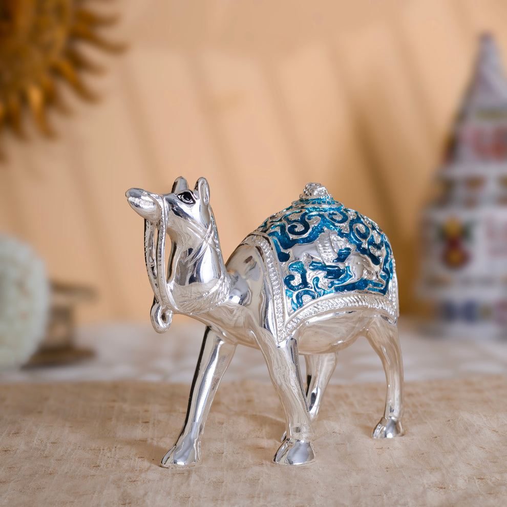 Royal Camel Idol Decor-Pure Silver Plated – Nirvaan Arts
